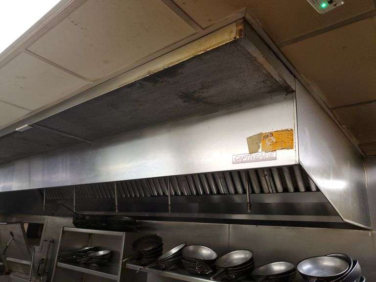 Captiveaire SS hood and ansul suppression system, three 14'sections ...