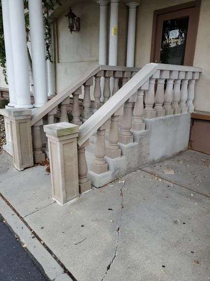 Architectural Salvage (2) sets of pedestal stone/concrete entryways ...