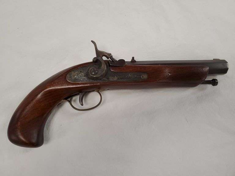 .45 cal. Percussion Black Powder Pistol. No makers marks or SN#. Steel ...