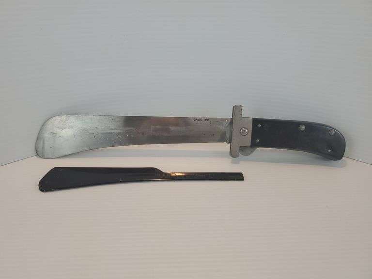 WW II Case XX pilot AAF survival folding machete blade knife with black ...