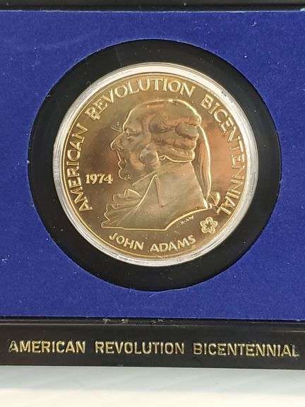 1974 John Adams American Revolution Bicentennial Coin - Bid-Assets ...