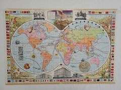 1956 McCormick & Co. global map.of Spice Trade Routes. Well preserved ...