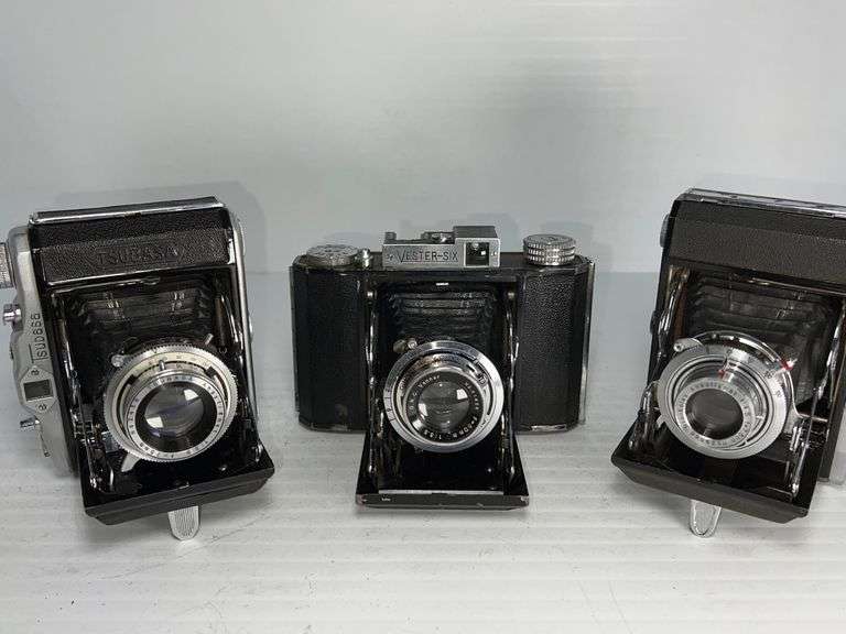 Three folding roll film cameras - Bid-Assets Online Auctions