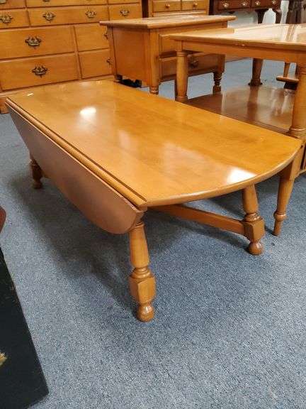 (3) Willett hard rock Maple coffee and end table set. Selling as a ...
