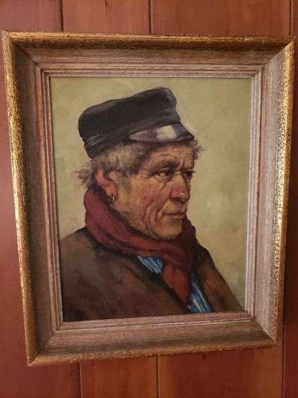 Mariner art on canvas 14x12, signed - Bid-Assets Online Auctions