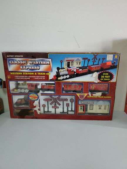 Classic Western Express battery operated Western Station & train set ...