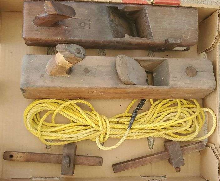 2 vintage wood block planes, Vintage Wooden Marking Mortise Gauge ...