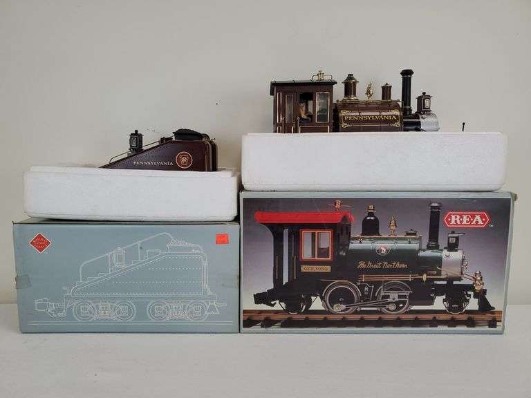 REA Railway Express Agency Pennsylvania PRR G Scale #NE W1950 2-4-2 ...