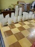 Carved stone Tiki chess set - Bid-Assets Online Auctions