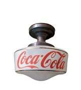 Vintage Coca-Cola glass ceiling light - Bid-Assets Online Auctions
