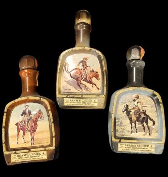 3 IN A LOT...Vintage Jim Beam's Choice Frederic Remington “Indian ...