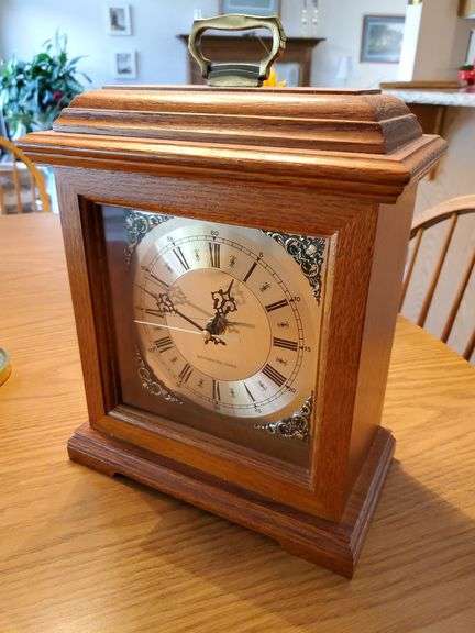 Westminster Chime battery operated mantle clock, 14" H - Bid-Assets ...