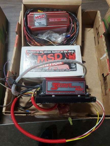 MSD three-stage retard control ignition box with wiring and MSD-6a ...