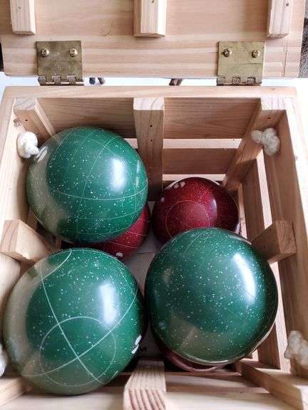 Sportcraft Heritage bocce set with wood travel case - Bid-Assets Online ...