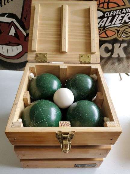 Sportcraft Heritage bocce set with wood travel case - Bid-Assets Online ...