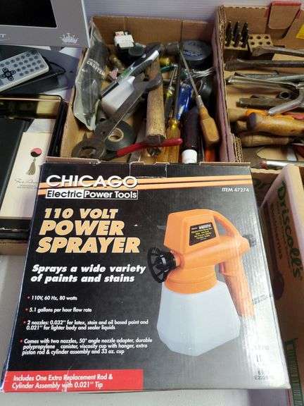 Rego wrench, Chicago power sprayer, hex key set, level, screwdrivers ...