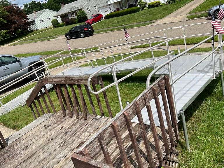 Rampit alum 36” wide wheelchair ramp - 14’ x 22’ x 15’ plus ramp to ...