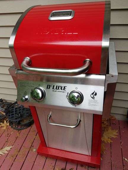 Nexgrill deluxe dual energy gas grill with folding sides and cover. On ...