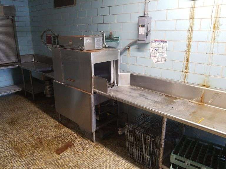 Complete Hobart dishwashing system model c44a 208 volt 3 phase ...