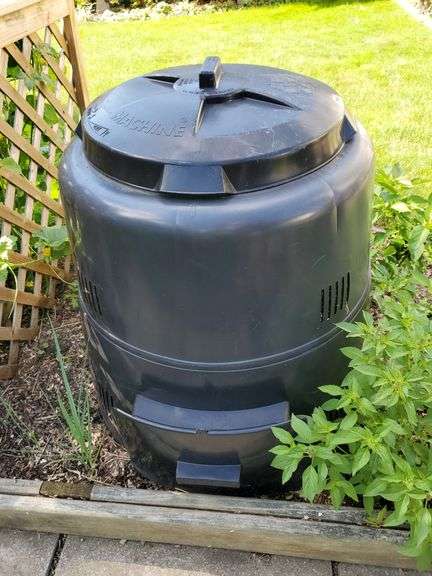 Earth Machine composting unit, 30" H. Unit is full, be prepared to move ...