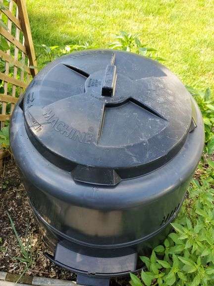 Earth Machine composting unit, 30" H. Unit is full, be prepared to move ...