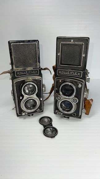 Two Rolleiflex twin lens reflex cameras - Bid-Assets Online Auctions