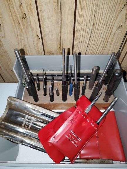 Gunsmithing punch set, Craftsman chisel set, Starrett pin punches - Bid ...