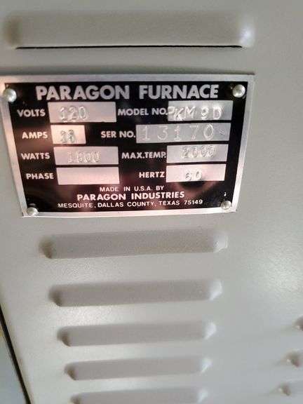 Paragon PKM9D electric knife kiln with DTC 600 electronics.Tempstik ...