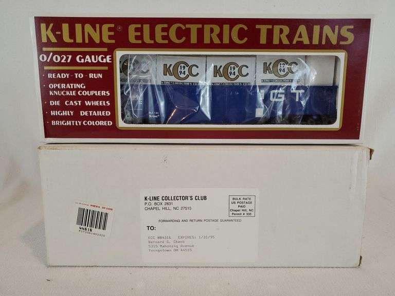 1994 K-Line KCC Collector's Club Grand Trunk Western Gondola w/ Load ...