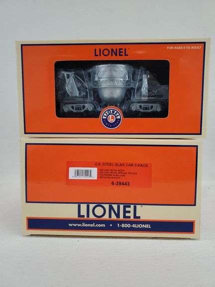 Rare Lionel US Steel Slag Car 3-Pack. 6-39443. Includes #203 6-39444 ...