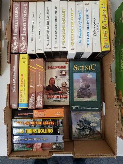 Large lot (23) of Railroad VHS tapes including "The History of Lionel ...