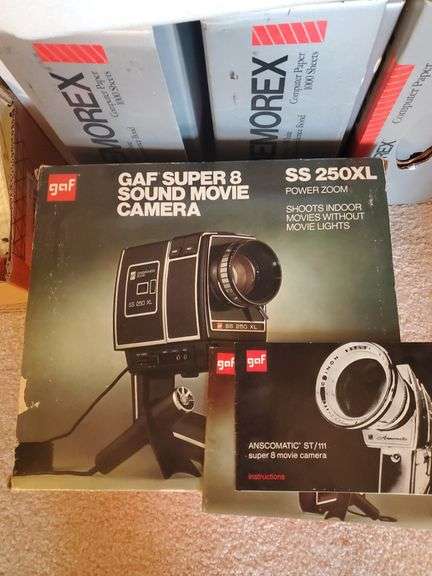 GAF Super 8 Sound movie camera in original box with original paperwork ...