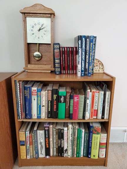Very nice assortment of hardback books includes two shelf bookcase ...