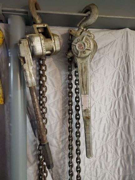 YALE 1/2 ton pul-lift and CM fuller hoist x2 - Bid-Assets Online Auctions