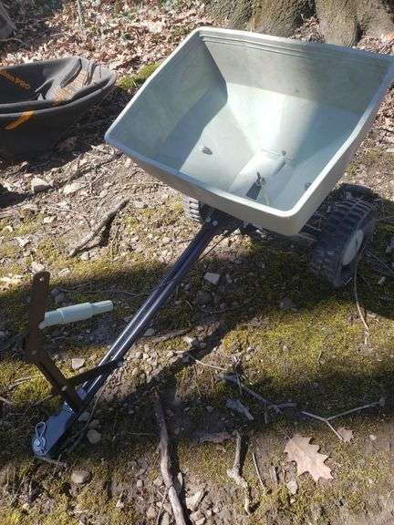tow behind fiberglass easy broadcast spreader by Republic. Stored ...