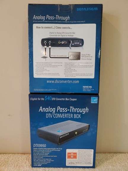 (2) DTX9950 Analog Pass-Through DTV converter boxes. Both for 1 bid ...
