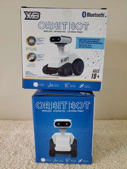 (2) X/B Orbit Bot Wireless Interactive Listening Robot. Appear to be New in the Box. Both for 1 ...