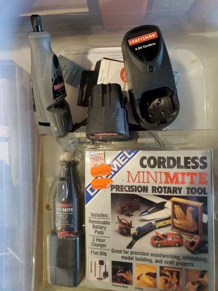 Craftsman 4.8v Rotary tool with battery and charger, Dremel minimite ...