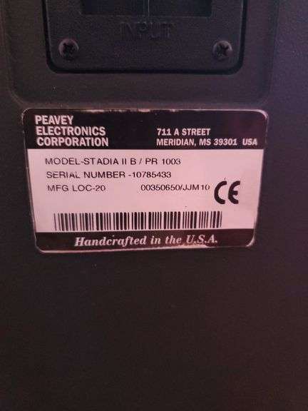 Peavey speaker, model STADIA II B/PR 1003 - Bid-Assets Online Auctions