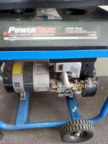 DeVILBISS "PowerBack" electric generator. Model GT5000, Tecumseh 10Hp, 5000 Watt. Appears In ...
