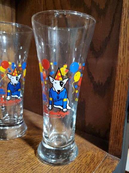 Six Budweiser Spuds MacKenzie pilsner glasses - Bid-Assets Online Auctions