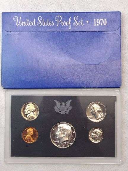 1970-S US Proof Set. Includes original cardboard envelope. - Bid-Assets ...