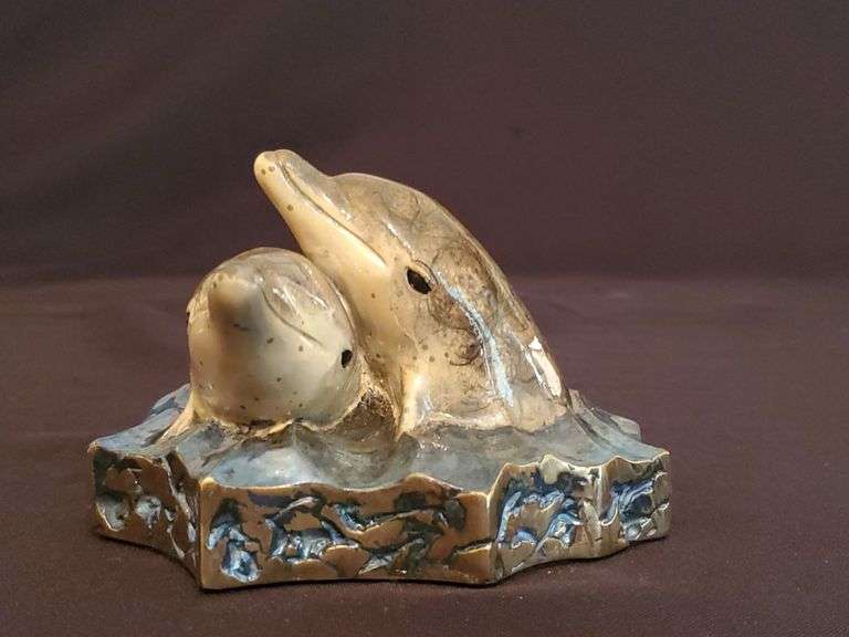 Robert Weiland bronze dolphin sculpture. See photos. - Bid-Assets ...