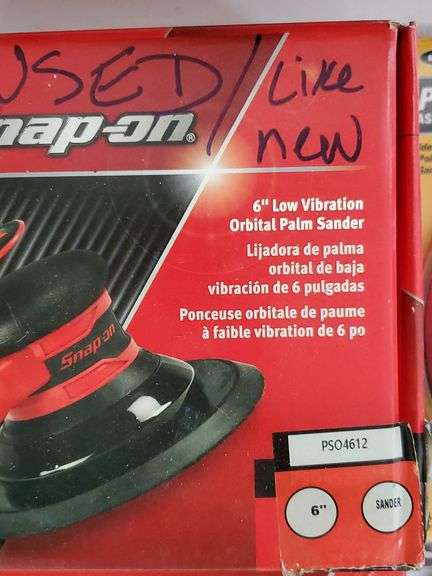 Snap-on 6-inch low vibration orbital palm sander, Snap-on air drill 3/8 ...