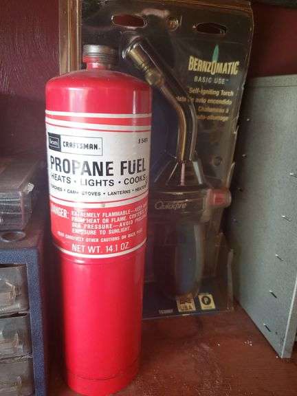 Craftsman propane fuel, benzomatic torch, tool boxes with nuts/bolts ...