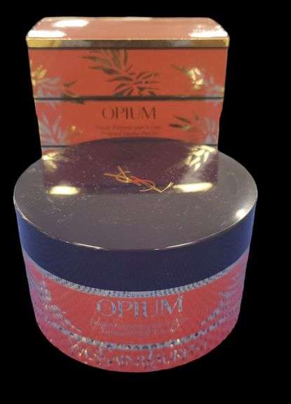 OPIUM Yves Saint Laurent made in France Perfumed bath powder prebarcode ...