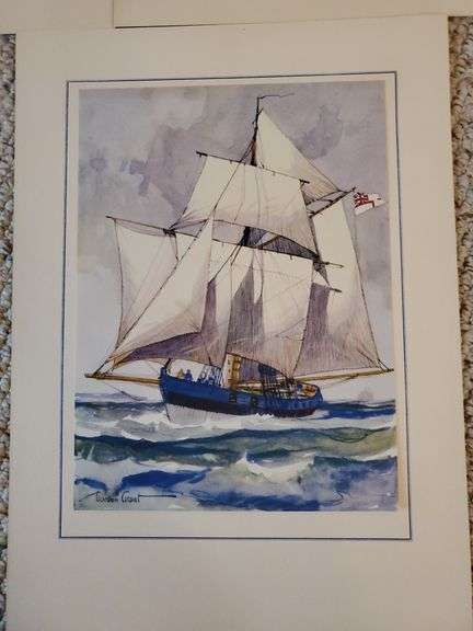 Gordon Grant ship prints16x12 - Bid-Assets Online Auctions