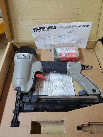 Porter-Cable finish nailer model FN250B. In original box with manual ...