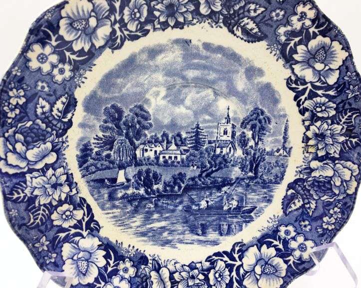 Vintage 1970s Palissy Pottery England Thames River Scenes "Bray Bucks ...