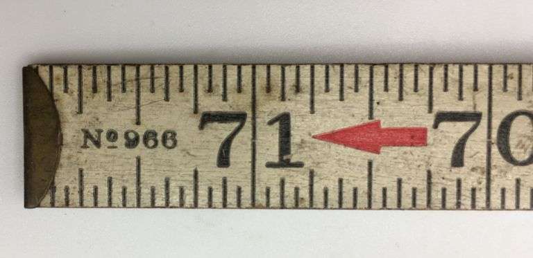 1940s Vintage Lufkin "BRICK MASON'S RULE" White Wood Folding Tape ...